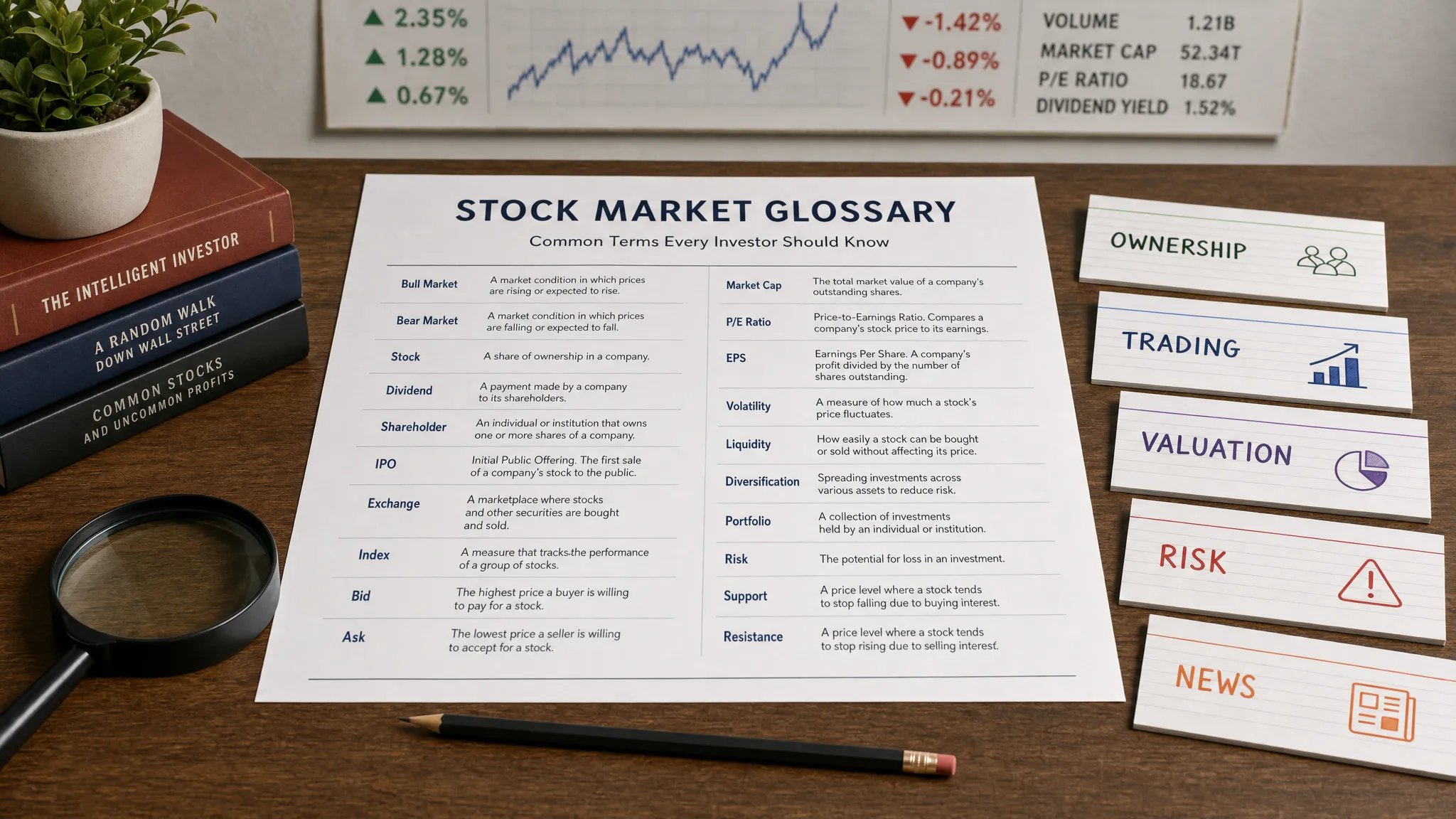 Essential Terms in the Stock Market to Know